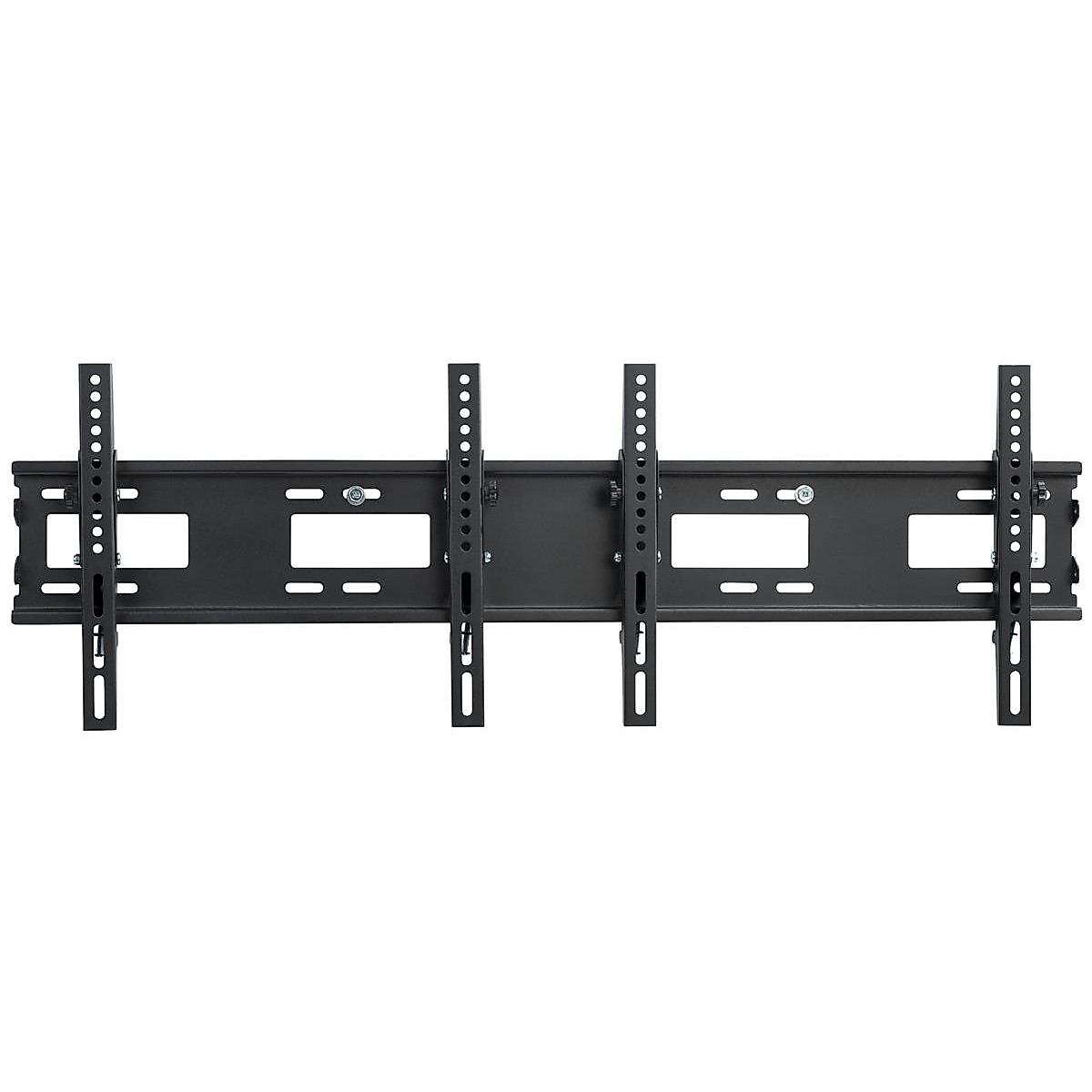 Displays2go, Wall TV Bracket with Dual Mount, Steel Construction – Black Finish (MNBD2642S2)