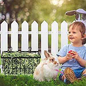 2PCS Pet hay Feeder Rabbit Guinea Pig Chinchilla Rabbit Small Animal Basket Hook Rabbit hay Feeder Guinea Pig hay Feeder Heavy-Duty Metal Frame hay Holder for Rabbits Guinea Pig Chinchillas