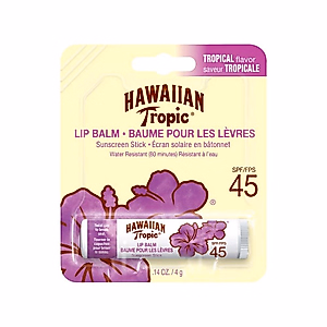 Hawaiian Tropic Lip Balm Suncreen Stick SPF 45 0.14 Ounce - Pack of 1