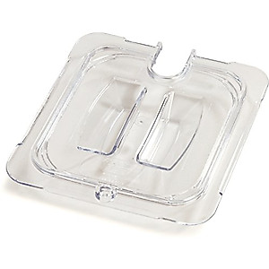Carlisle FoodService Products 10311U07 Polypropylene Universal Handled Notched Lid, 6-7/8" Length x 6.31" Width x 7/8" Height, Clear, For TopNotch One-Sixth Size Food Pans (Case of 6)