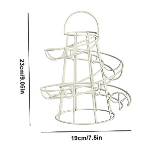 Egg Skelter Spiral Storage Rack Kitchen Spiraling Dispenser Holder for Countertop Egg Baskets