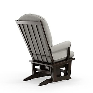Dutailier Rachel 1002 Wooden Glider Chair, Espresso/Light Grey
