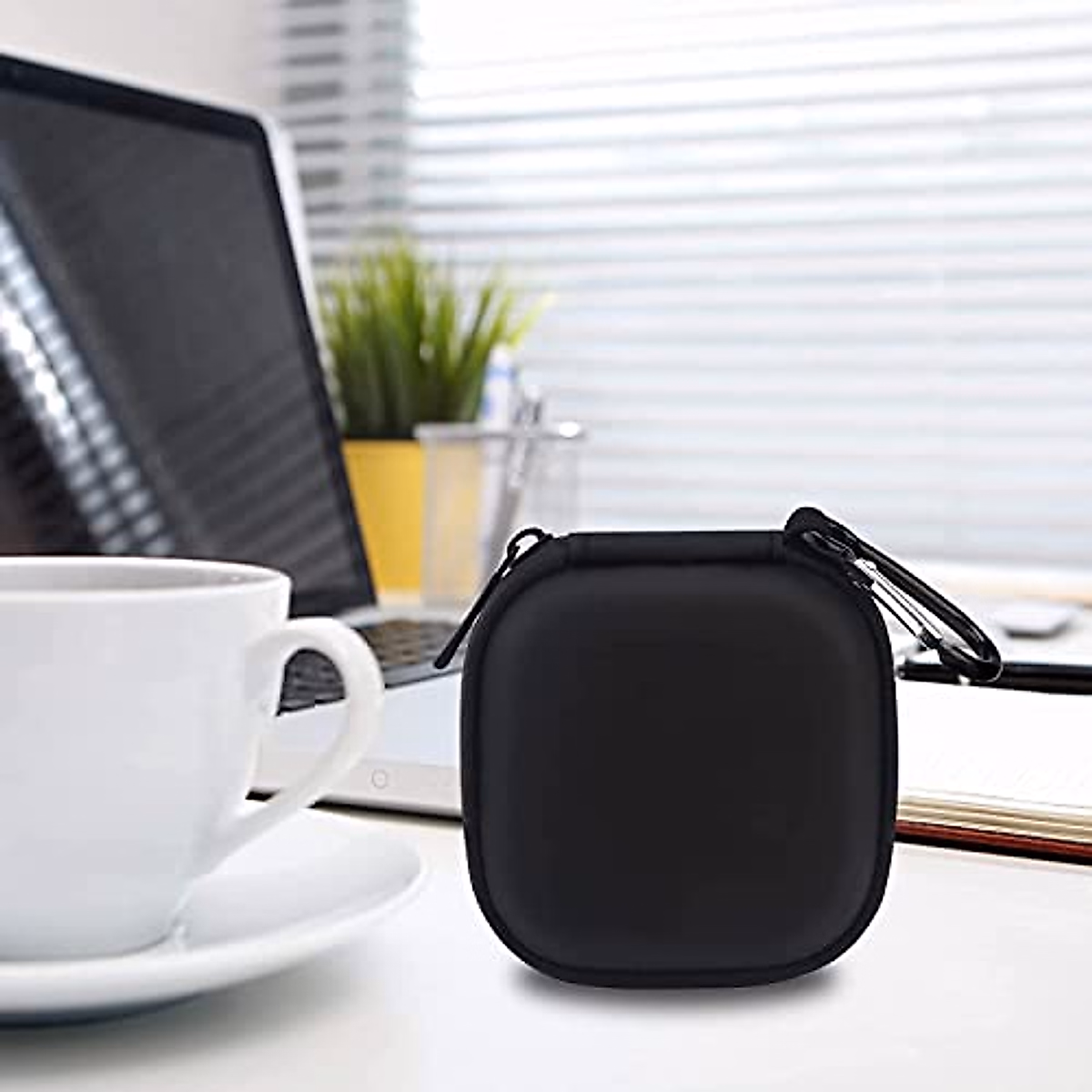 Canboc Hard Case for New Bose QuietComfort Earbuds II Noise Cancelling in-Ear Wireless Bluetooth Headphones, Mesh Bag fits USB-C Charging Cable, Ear Tips, Black