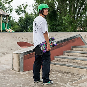 Osprey Complete Skateboards for Beginners | 31 x 8 Inch Skateboard for Kids Teens Adults with 7 Layer Canadian Maple Deck, Double Kick Concave Skateboard for Riding and Tricks, Multiple Designs