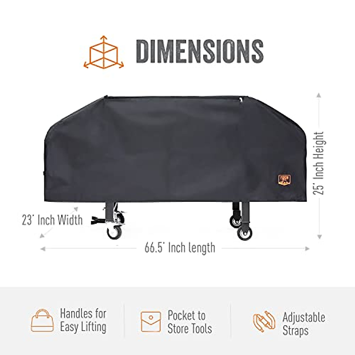 Yukon Glory Premium Heavy-Duty Griddle Cover for Blackstone 36 Inch Griddle and 6 Piece Griddle Tool Set, Complete Griddle Accessories Kit