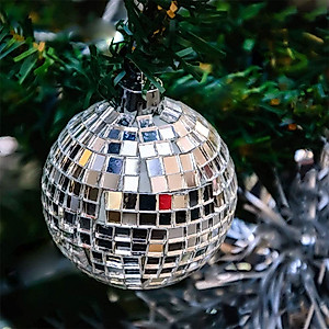 Fannuoncc 12 Pcs Mini Disco Ball Party Ornaments Christmas Tree Decoration for Holiday Wedding Party Dance and Music Festivals Decoration (2 Inch)