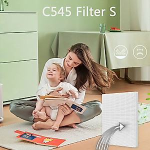 FFsign C545 Replacement Filter S Compatible with Winix C545, P150, B151, Filter for Part NO.1712-0096-00, 3 Pack Filter S