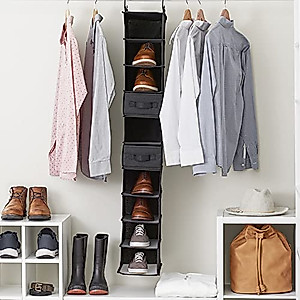 Household Essentials Black 10 Shelf Hanging Closet Organizer