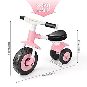 besrey Baby Balance Bike for 1 Year Old, Cute 3 Wheels Toddler Bikes for 12-24 Months, Baby Bicycle for Boy Girl Walker