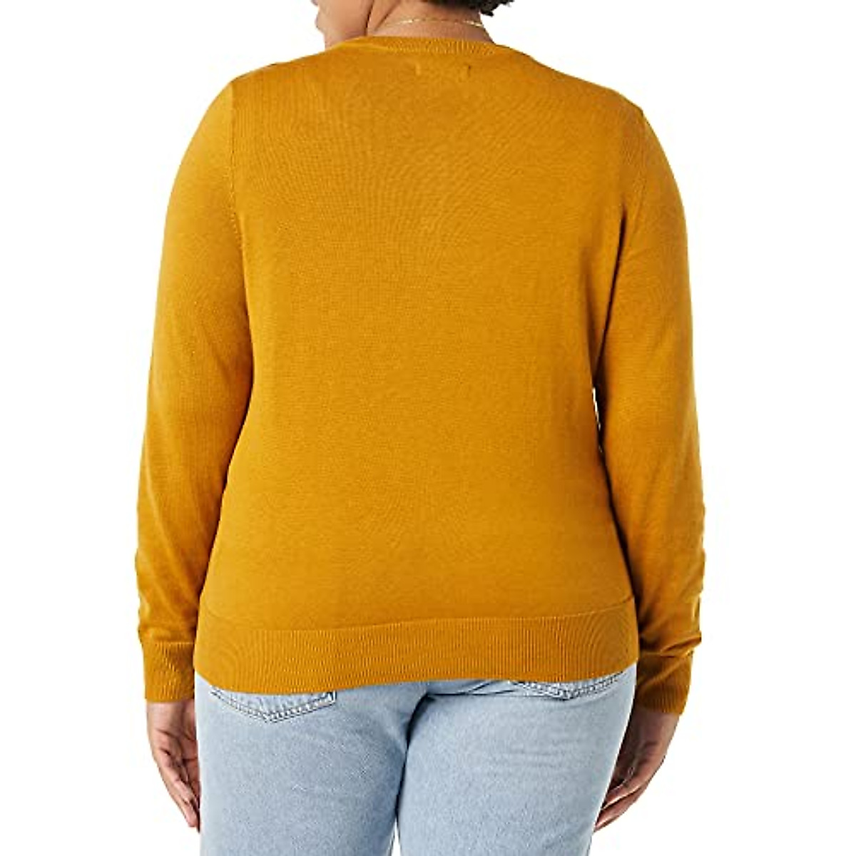 Amazon Essentials Women's Lightweight Crewneck Cardigan Sweater (Available in Plus Size), Tobacco Brown, XX-Large