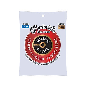 Martin Authentic Acoustic Guitar Strings - Lifespan 2.0 Treated