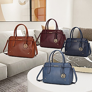 MKF Collection Satchel Bag for Women’s, Crossbody Tote Handbag Top-Handle Purse