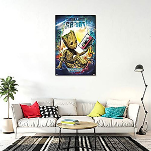 POSTER STOP ONLINE Guardians of The Galaxy Vol. 2 - Movie Poster/Print (I AM Groot - Baby Groot with Mixtape Vol. 2) (Size 24" x 36")