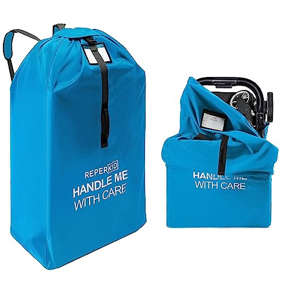 reperkid Durable Double Stroller Bag for Airplane Travel – Heavy Duty Large Single/Jogging Stroller Travel Bag – Sizeable and Water Resistant Stroller Travel Bag with Padded Adjustable Carry Straps