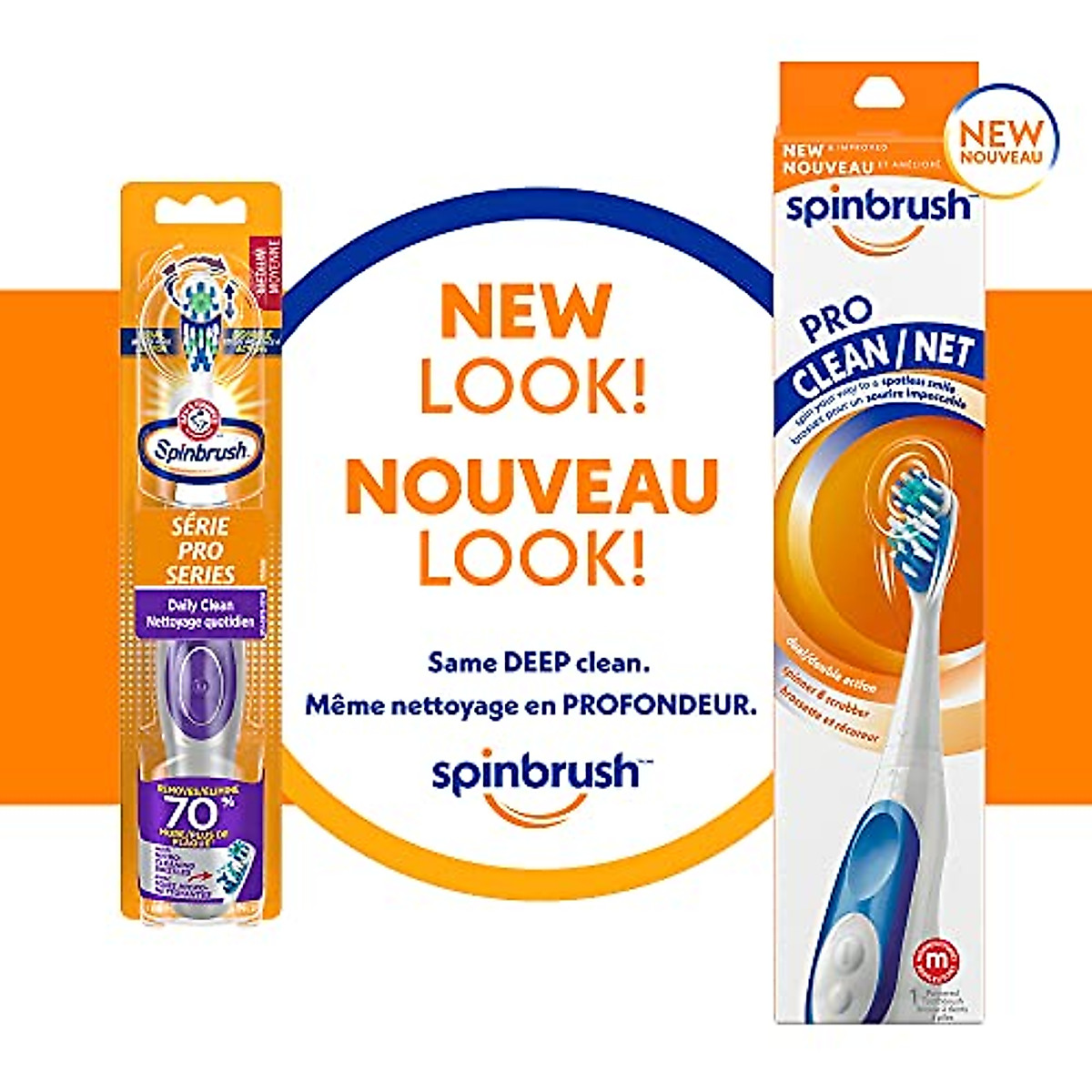 Spinbrush PRO CLEAN Battery Powered Toothbrush, Medium Bristles, 1 Count, Gold or Blue Color May Vary
