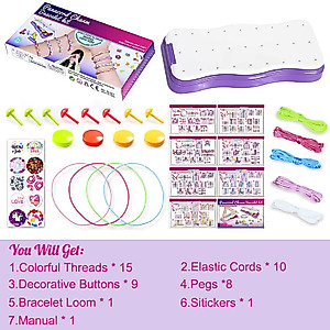 Bracelet Making Kit for Girls, DIY Friendship Charm Bracelet Maker Toys for 6-12 Year Old Girl Arts and Crafts for Kids Ages 8-12 Year Old Girl Toys Birthday Christmas Gifts for 6-10 Year Old Girls