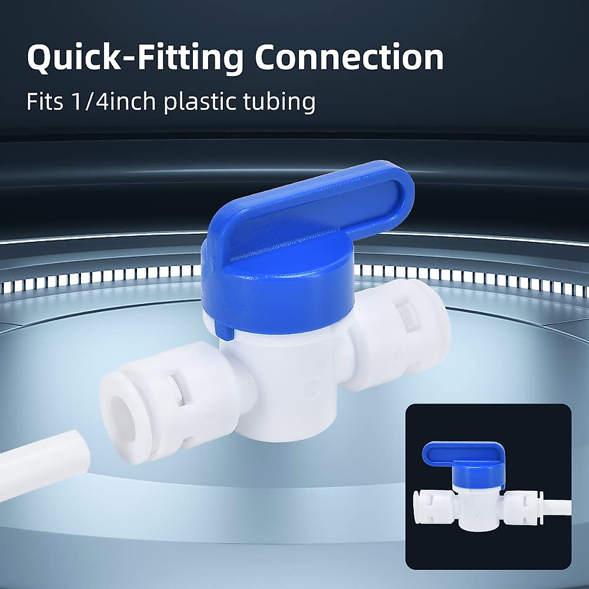 Refrigerator Water Line Kit, CNAODUN Ice Maker Water Line Kit with 1/4" OD 39.4ft Water Line Reverse Osmosis Quick Connect Fittings Push To Connect Water Tube Fittings for Fridge Ice Maker