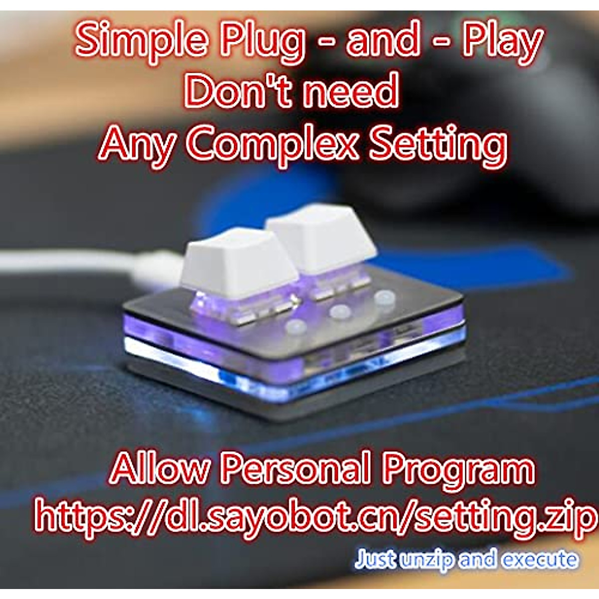 Mini One-Handed OSU Keyboard Gaming OSU Keypad Touch Wheel Axle Tester Cherry Switch RGB LED Backlit Portable Programmable (Cherry Red Switch)