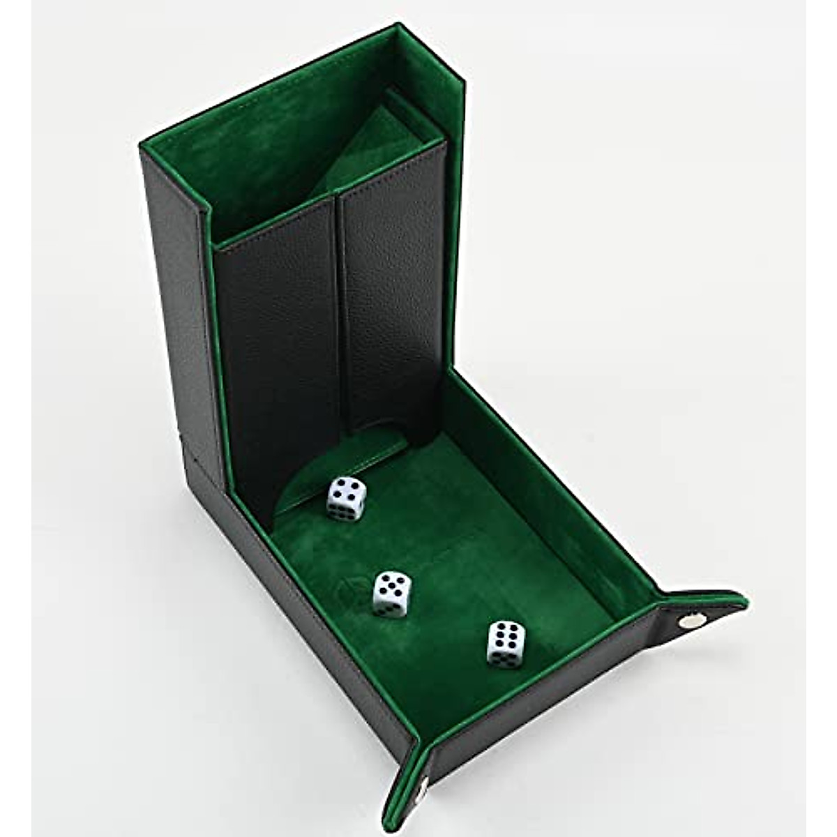Geek Therapeutics Dice Tower - DND Dice Tray, Dice Box Storage for Dice and Removable Dice Tower - 2 in 1 Dice Rolling Tray and Tower - Perfect for RPG and Tabletop Gaming (Green)