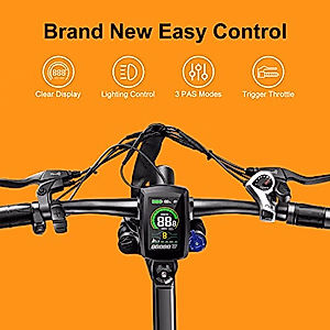 Jasion EB5 Electric Bike for Adults with 360Wh Removable Battery, 40Miles 20MPH Commuting Electric Mountain Bike with 350W Brushless Motor, Shimano 7 Speed, 26" Tires and Front Fork Suspension