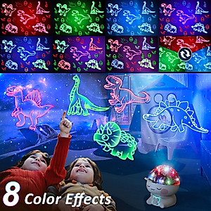 CHENFAN Dinosaur Night Light for Kids Room,Girl Dinosaur Toy,Dino Projection Kids Toys for 1-12 Year Olds Girls.Birthday Holiday Chirstmas Dinosaur Gifts for 3-8 Year Old Girls,Girls Room Decoration