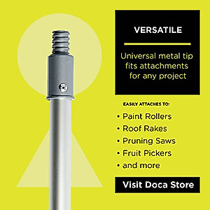 DocaPole Car Cleaning Kit with 6 Foot Extension Pole: Detailing and Wash Kit Includes Soft Brush, Squeegee, Mitt (2X), Microfiber Cleaning Head and 4-Piece Long Handle