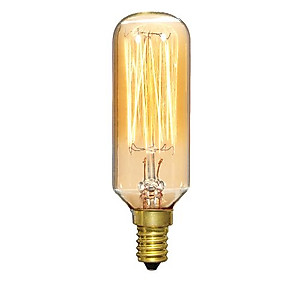 Satco S2420 40 Watt 20 Lumens T9 Incandescent Candelabra Base Soft White 2700K Vintage Cage Gold Coil Design Light Bulb, Dimmable