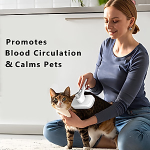 Cat brush with negative ions,Self Cleaning Slicker Brush for Dogs & Cats with Release Button,Cat Brush for Long or Short Haired Cats,Cat Brushes for Indoor Cats Shedding,Calming dogs and cats