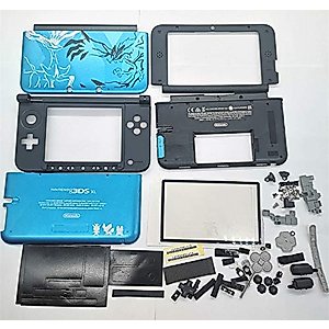 Full Housing Case Cover Shell with Buttons Replacement Parts for 3DS XL / 3DS LL Game Console-Custom Blue.