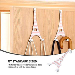 TOYANDONA Wall Mounted Coat Hook Over The Door Hook Eiffel Tower Metal Over Door Hangers Heavy Duty Organizer for Hanging Clothes Towels Coats Bags Keys Over Door Storage Rack