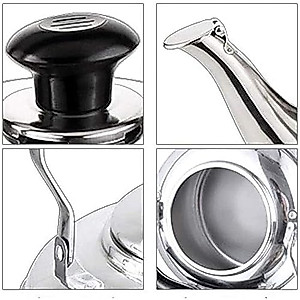 Tea Kettle, Whistling Stove top teapot Kettle Capacity 304 Stainless Steel Stovetop Kettles,Tea Pot,Anti-scalding Handle,Induction Cooktops,Gas Stove -3L