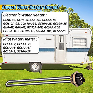 92249 Atwood Water Heater Element FOR Camper RV hot Water Heater Element GCH6-4E GCH6-7E GCH10A-2E GC10A-3E GC10A-2P GC10A-4E GC6AA-10E Fit atwood water heater parts 1400W 110V/120V （Screw-In type）