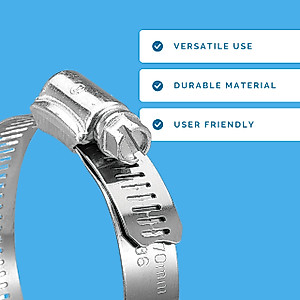 Koehler Enterprises KE24BX 10 Piece Hose Clamp Box (Size SAE 24), Silver