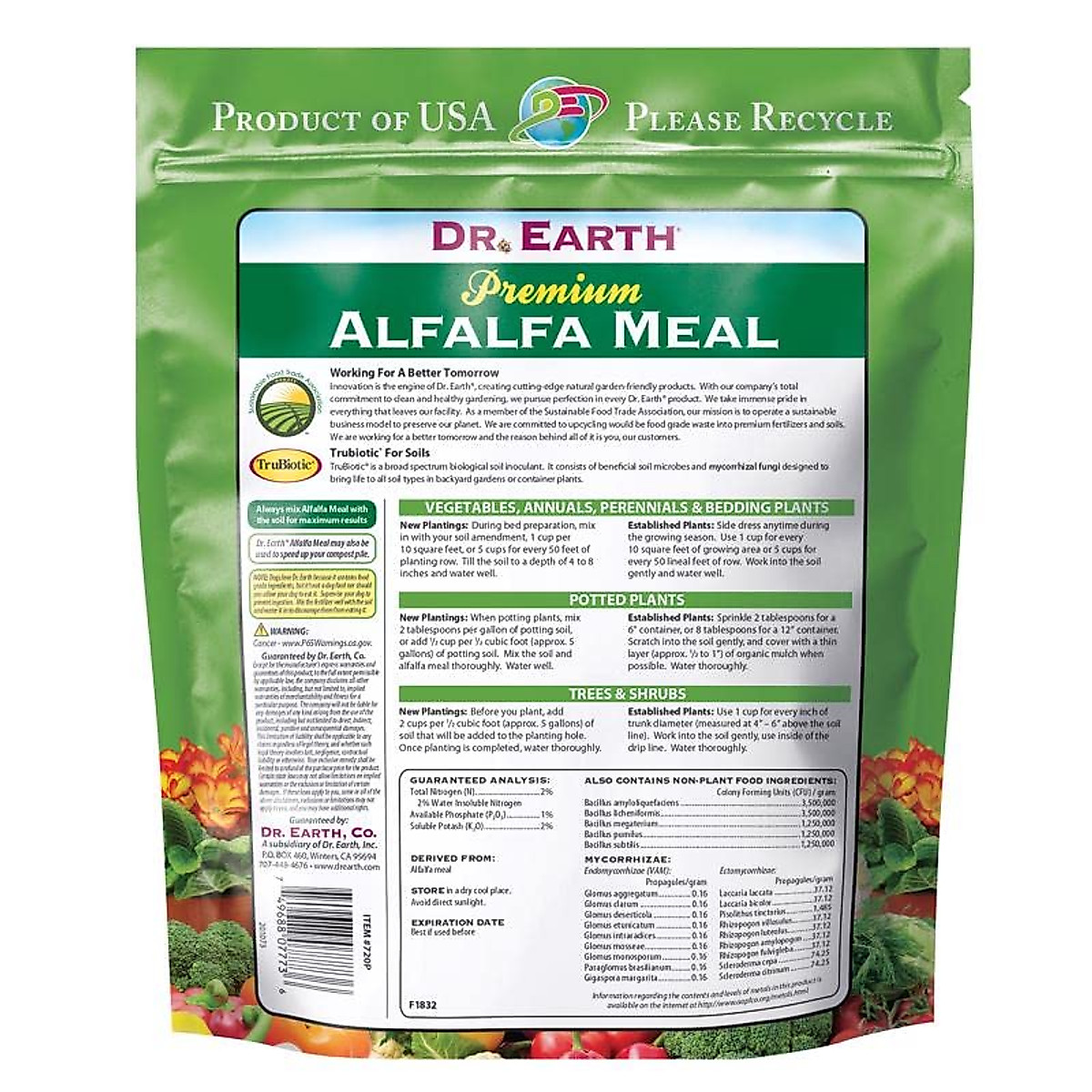 ALFALFA MEAL PLNT FD 3LB