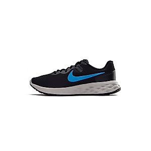Nike Men's Low-Top Sneakers, Black Laser Blue Cobblestone, 11.5