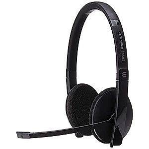 Sennheiser SC 160 USB (508315) - Double-Sided (Binaural) Headset for Business Professionals | with HD Stereo Sound, Noise Canceling Microphone, & USB Connector (Black), Black