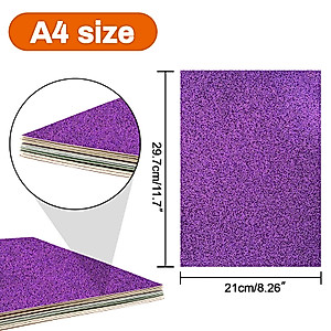 Sukh 13pcs Glitter Cardstock Paper - Glitter Cardstock Craft Paper A4 Thick Colored Crafts Christmas Valentines Gift Box Wrapping DIY Wedding Birthday Party Sparkle Decor Scrapbook 13 Colors 250GSM