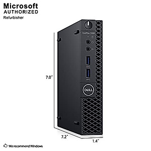 Dell OP3060MFFXKF5K OptiPlex 3060 XKF5K Micro PC with Intel Core i5-8500T 2.1 GHz Hexa-core, 8GB RAM, 256GB SSD, Windows 10 Pro 64-bit (Renewed)