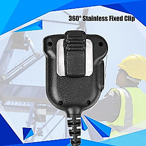 Ailunce HD1 Shoulder Speaker Microphone IP55 Anti-Splash 3.5mm Audio Jack Compatible with HD1 Retevis RT29 RT48 RB23 RT47 RB46 RT47V RT87 RT83 RT82 Walkie Talkie (1 Pack)