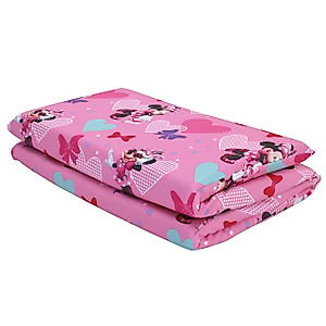 Disney Minnie Mouse Preschool Nap Mat Sheet, Pink