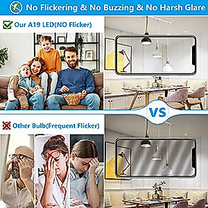 MAXvolador A19 LED Light Bulbs, 100 Watt Equivalent LED Bulbs, Daylight 5000K, 1500 Lumens, E26 Standard Base, Non-Dimmable, 13W Bright White LED Bulbs for Bedroom Living Room Home Office, 4-Pack