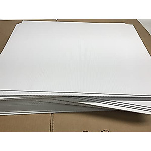 Yard Signs 20 Pack, Blank Signs, Flute 18 Corrugated Signs Board, Great for Advertising Any Events, Open House, Yard Sales, Direction Signs 24x18 inches