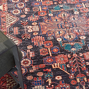 Nourison Fulton Traditional Red 5' x 7' Area Rug, Easy-Cleaning, Non Shedding, Bed Room, Living Room, Dining Room, Kitchen (5x7)