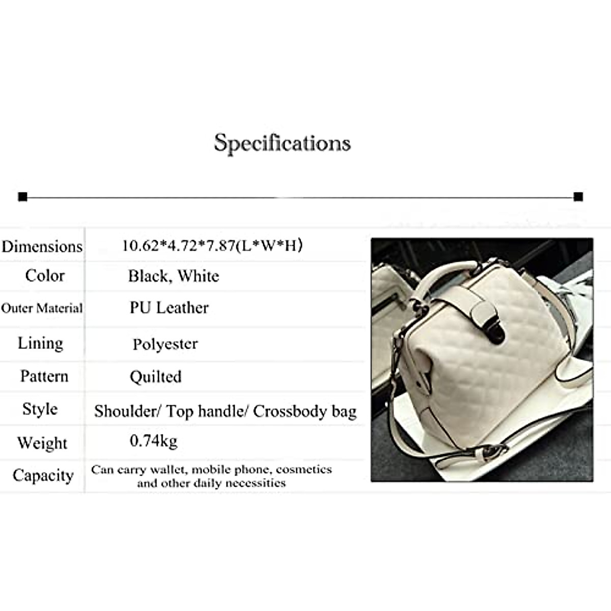 Jopchunm Top Handle Satchel Quilted Crossbody Bags Designer Purses and Handbags for women