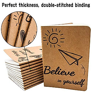 FANCY LAND 12 Pack Pocket Notebook Travel Journal Small Notebooks for Kids 80 Lined Pages A6