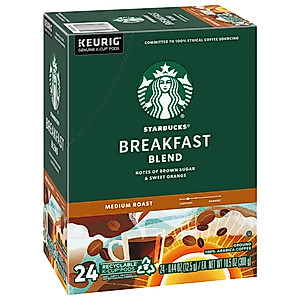 Starbucks Breakfast Blend Coffee K-Cups,24 K-Cups count,(0.44 OZ each)