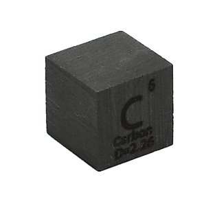 10MM Density Carbon Cube 99.9% Graphite Simple Substance Element Display 0.39 Inch for Periodic Table Collections Displays Education