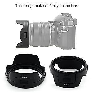 LH-66 Camera Mount Lens Hood Compatible with Olympus M. ZUIKO ED 12-40mm F2.8 Lens DSLR Lens Hood