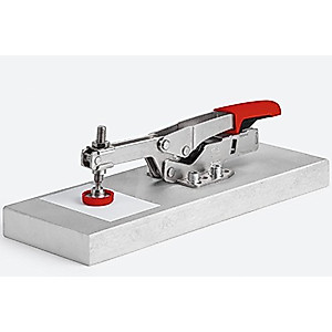 BESSEY STC-HH20 Horizontal Auto-Adjust Toggle Nickel Plated Clamp, Silver