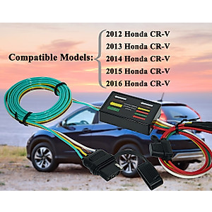 Oyviny Vehicle-Side Custom 4 Way Trailer Wiring Harness 56158 for Honda CR-V 2012-2016, Plug and Play Trailer Hitch Wiring for CRV